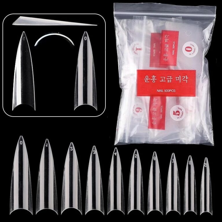 Tips Stiletto 500und Transparentes Caja – CREATIVA STORE
