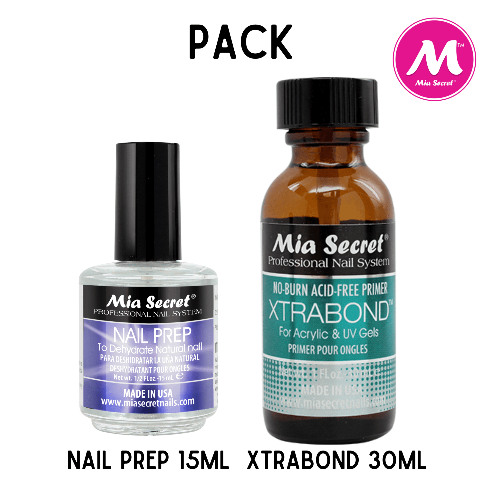 Pack Nail Prep + Xtrabond 30ml Mia Secret – CREATIVA STORE
