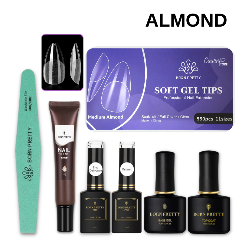 Kit Soft Gel Born Pretty Almond - CREATIVA STORE